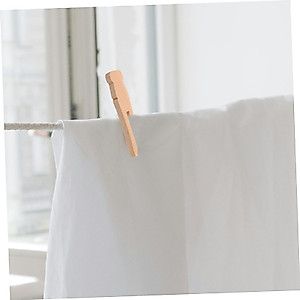 SOESFOUFU 100pcs Wooden Clothespins Clothes Clips Clothespins Clips Wood Clothespins Clothes Pegs Clothesline Laundry Pegs Windproof Clothespins Quilt Clamp Blanket Fixing Clamp Clothing Peg