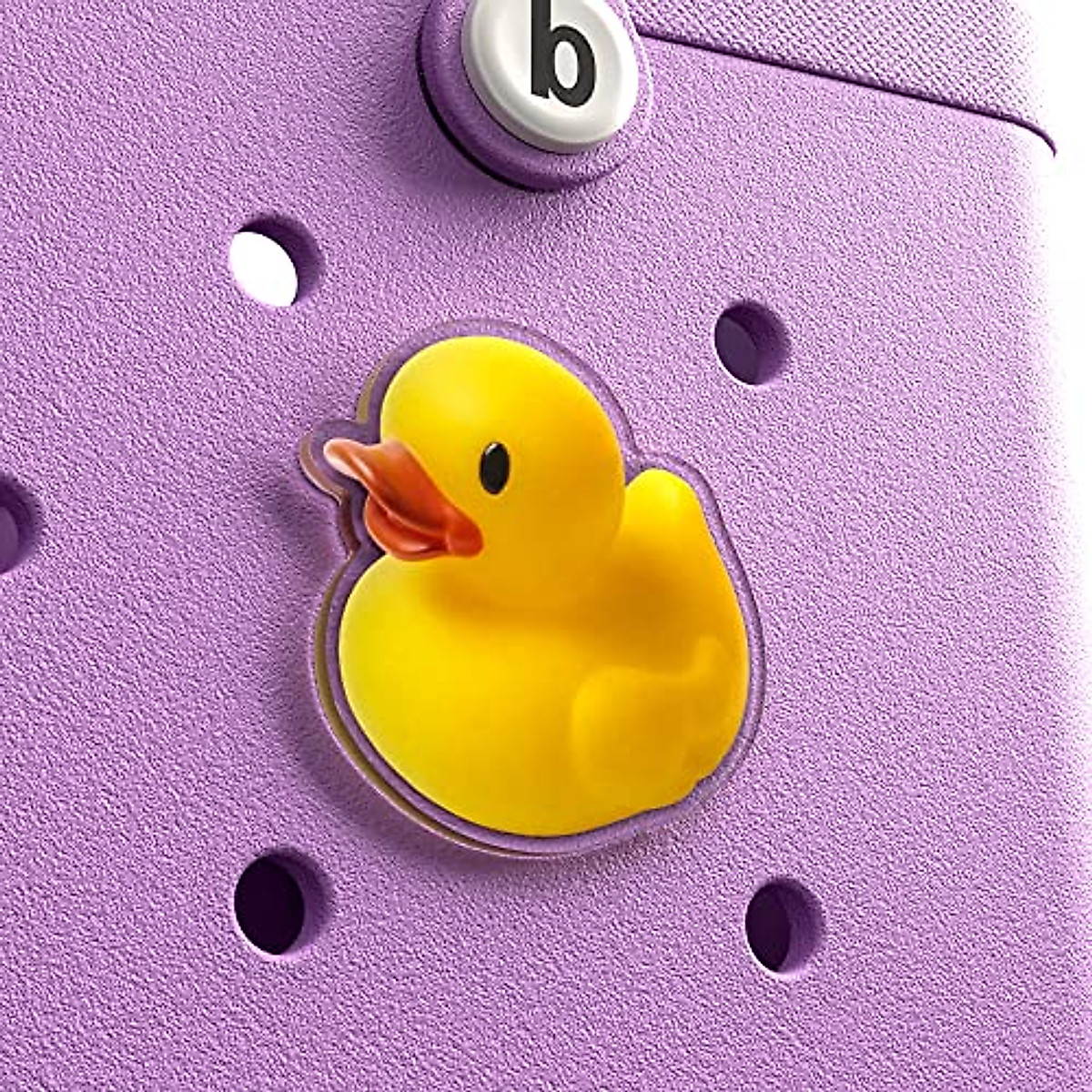 BOGGBeans Rubber Ducky Charm for Bogg Bag, Simply Southern Totes, and Similar Styles. Acrylic 3" Animal Charm Accessories for Beach Totes