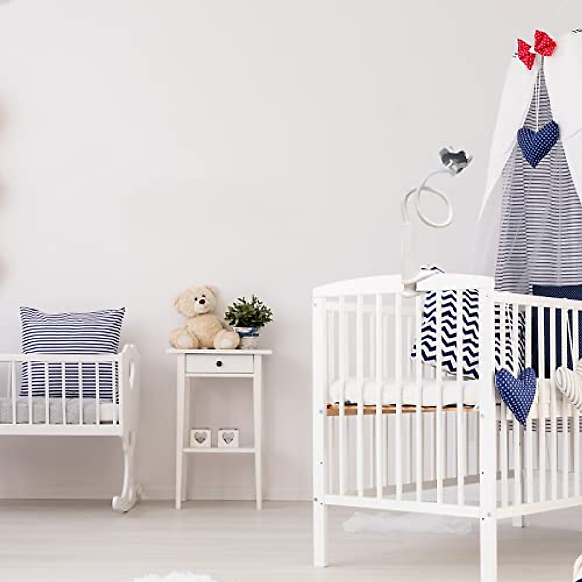 TakTark Universal Baby Camera Mount, Flexible Baby Camera Holder, Baby Monitor Shelf, Baby Camera Stand for Crib Nursery,1080P Indoor Alert Compatible with Most Baby Monitors (C80-1)