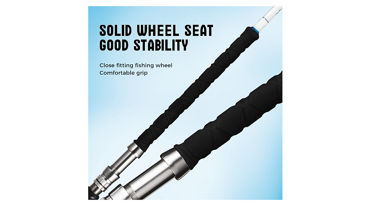 FISHAPPY Saltwater Offshore Straight Butt Heavy Trolling Fishing Rod ...