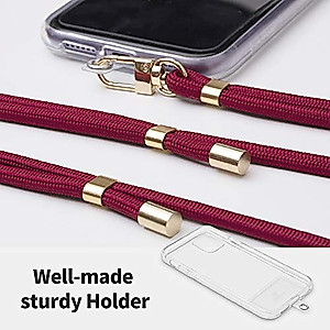 Sinjimoru Cell Phone Lanyard for Phone Case (2Packs), with Adjustable Phone Strap for Wrist Compatible with Key Holder & ID Card Holder. Sinji Strap Black