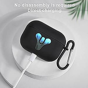 Video Gmae Compatible with AirPods Pro Case Cover Full Protective Shockproof Keychain Headphone Skin Accessories for Men Women Wireless Charging