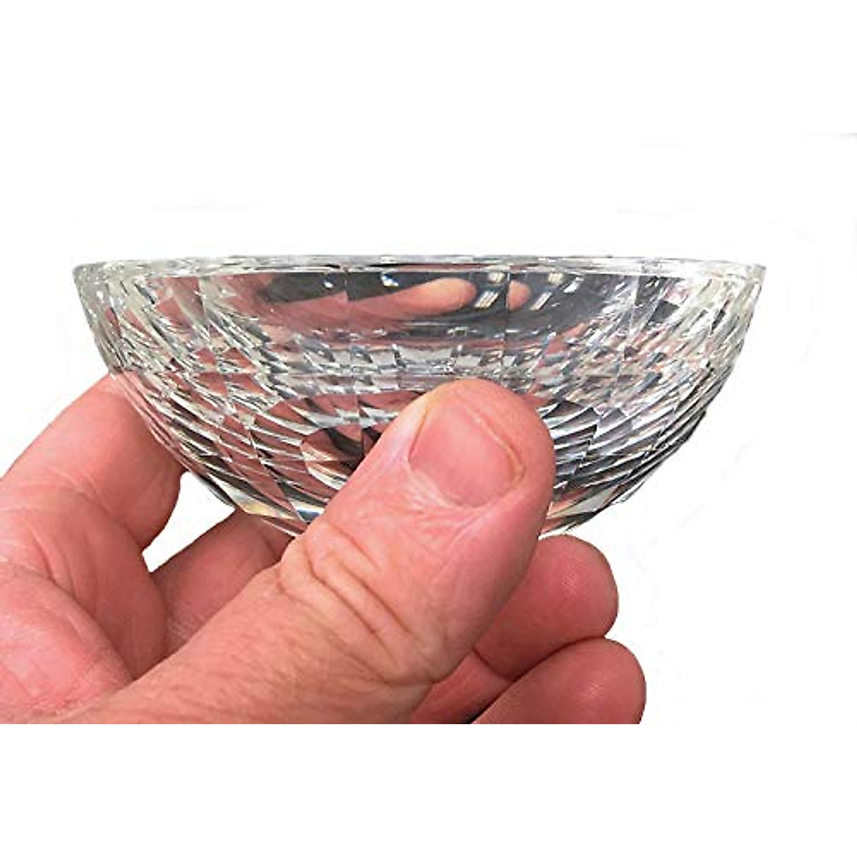 Amlong Crystal Clear Faceted Crystal Mini Bowl 3 Inch