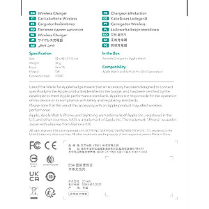 ESR Portable Charger for Apple Watch, Certified Made for Apple Watch, Small and Portable, Magnetic Cover, Fast Magnetic USB-C Charging for Apple Watch Ultra, Series 8/7/6/5/4/3/2/1, and SE