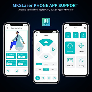 Makerbase MKS DLC32 Laser Engraver DIY Desktop Engraving Machine Mainboard Upgrade Offline Controller 32bits ESP32 WiFi TFT Touch Screen Color Display TS35 LightBurn LaserGRBL Phone App Web Control