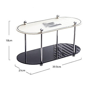 Bathroom Shower Shampoo Long Double-Layer Single-Layer Glass Shelf Bathroom Storage Cabinet Shelf