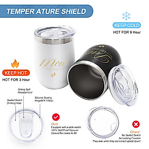 Pregnancy Gifts for First Time Moms Dad, Mommy and Daddy Est 2024 Stainless Steel Wine Tumbler Set with Onesie Baby Socks Drool Bib Decision Coin - Top New Parents Gifts Idea for Gender Reveal