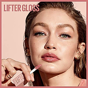 Maybelline Lifter Gloss, Hydrating Lip Gloss with Hyaluronic Acid, High Shine for Plumper Looking Lips, Crystal, Golden Neutral, 0.18 Ounce