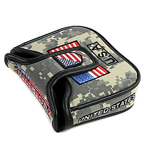CNC GOLF Heavy Duty Magnetic USA Military Mallet Putter Cover for Scotty Cameron Odyssey 2ball Taylormade