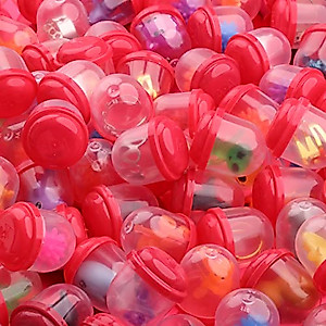 Vending Machine Capsules - 1.1 Inch Tiny Frosty Clear-Colored Acorn Capsules - 30 Pcs Empty Toy Capsules - Plastic Capsules for Toys - 28 mm Prize Machine Capsules - Small Colored Containers