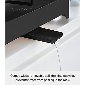 YAMAZAKI home 2876 Wire Dish Drainer Rack, One Size, Black