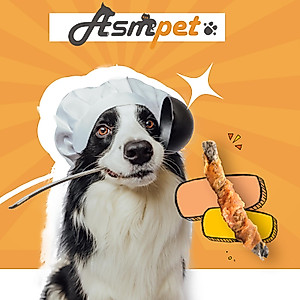 ASMPET Dog Treats, Natural Chicken Jerky Wrapped Cod Fish Skin High Protein Omega 3 Rawhide Free Dog Treats for Small Medium Large Dogs Training Rewards Cookies Biscuits & Snacks 10.6 oz