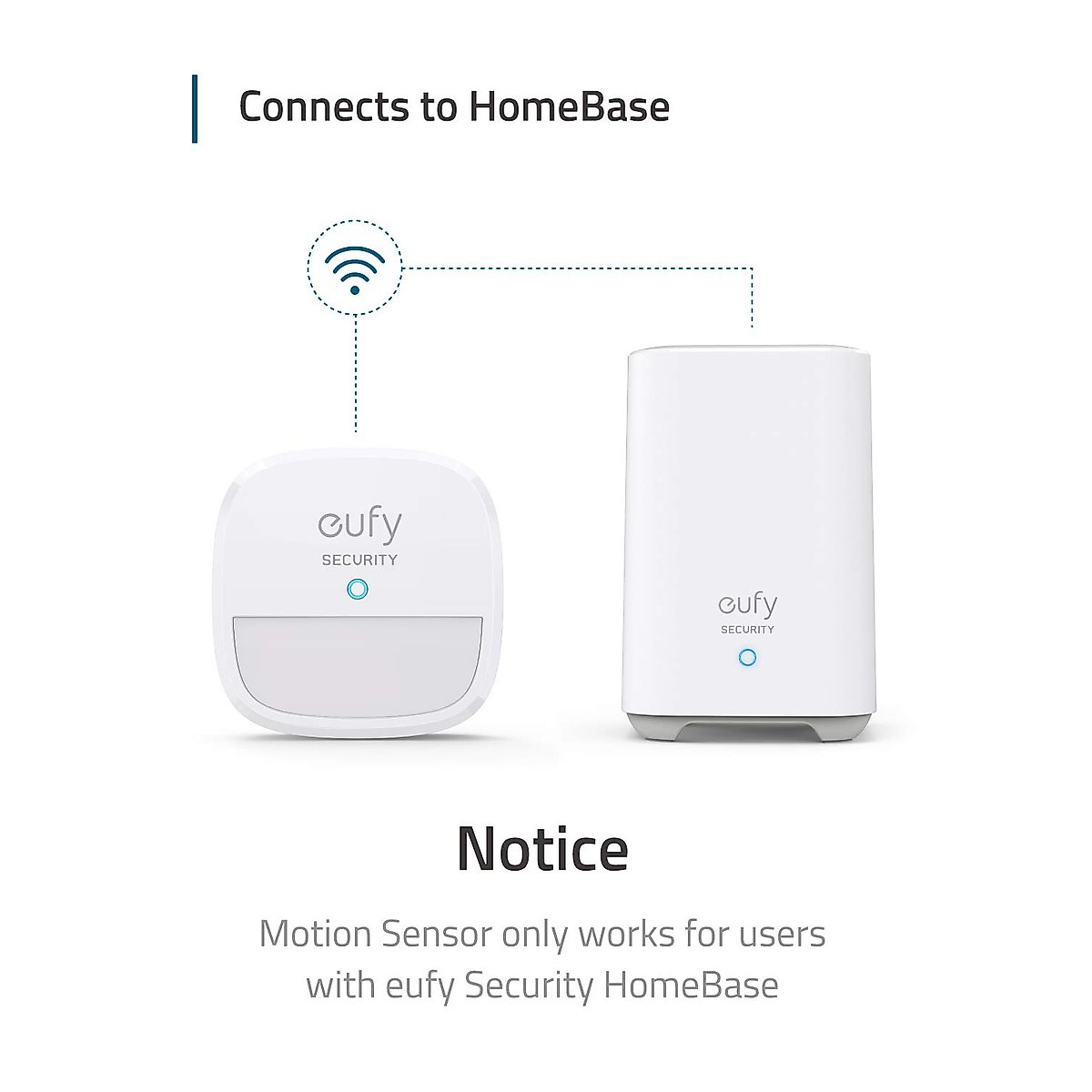 Motion Sensor, eufy Security Home Alarm System, 100° Coverage, 30 ft Detection Range, 2-Year Battery Life, Adjustable Sensitivity, HomeBase Required, Optional 24/7 Protection Service, Home Security