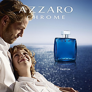 Azzaro Chrome Parfum for Men - Citrus Fougère Fragrance with Bergamot Notes, Fresh Aromatic Scent, Intense and Lasting