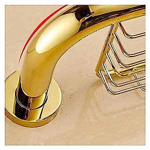 BKBXRSYR Grab Bars Grab Bar Shower Grab Rail Toilet Handrail Shower Safety Handle for Bathtub Toilet Bathroom Kitchen Stairway Handrail Applicable to Living Alone-Rosegold-B(Golden,Animal Horse)