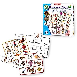 The Learning Journey: Match It! Bingo - Picture Word - Reading Game for Preschool and Kindergarten 36 Picture Word Cards, 9.5" H x 8" W x 0.1" D