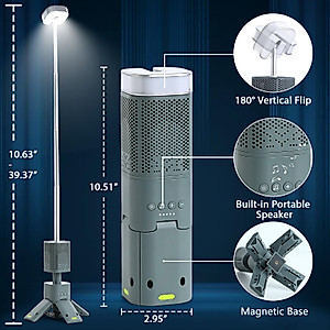 Yoobao Camping Lantern Rechargeable 14000mAh Battery Operated, Outdoor Telescopic Camping Tent Lights, 5 Light Modes, Magnetic Base, LED Flashlight Camping Essentials for Camping, Hiking, Emergency