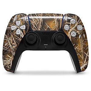 WraptorSkinz Skin Wrap compatible with Sony PS5 DualSense Controller WraptorCamo Grassy Marsh Camo Orange (CONTROLLER NOT INCLUDED)