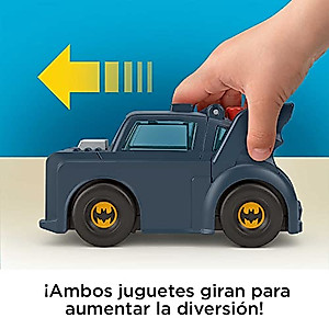 Fisher-Price DC League of Super-Pets Preschool Toy Super Launch Ace & Batmobile Vehicle Set for Kids Ages 3+ Years