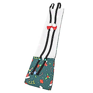 Pssopp Pet Chicken Diaper Washable Reusable Poultry Cloth Diaper for Goose Duck Hen Chicken (Cream‑Coloured Christmas L)