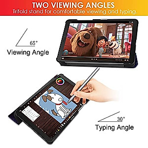 DETUOSI Slim Case for Samsung Galaxy Tab A 8.0" 2019 (SM-T290/T295/T297), Ultrathin Magnetic Trifold Stand Multi-Angle Protective Cover for Samsung Galaxy Tab A 8.0 Inch 2019 SM-T290 Tablet #Milky Way