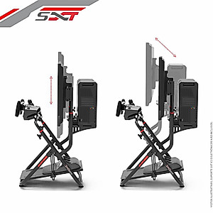 Extreme Sim Racing Tv Stand Add-on Upgrade for Wheel Stand SXT V2 - Fits only SXT V2 - Suitable for TV sizes up to 50"