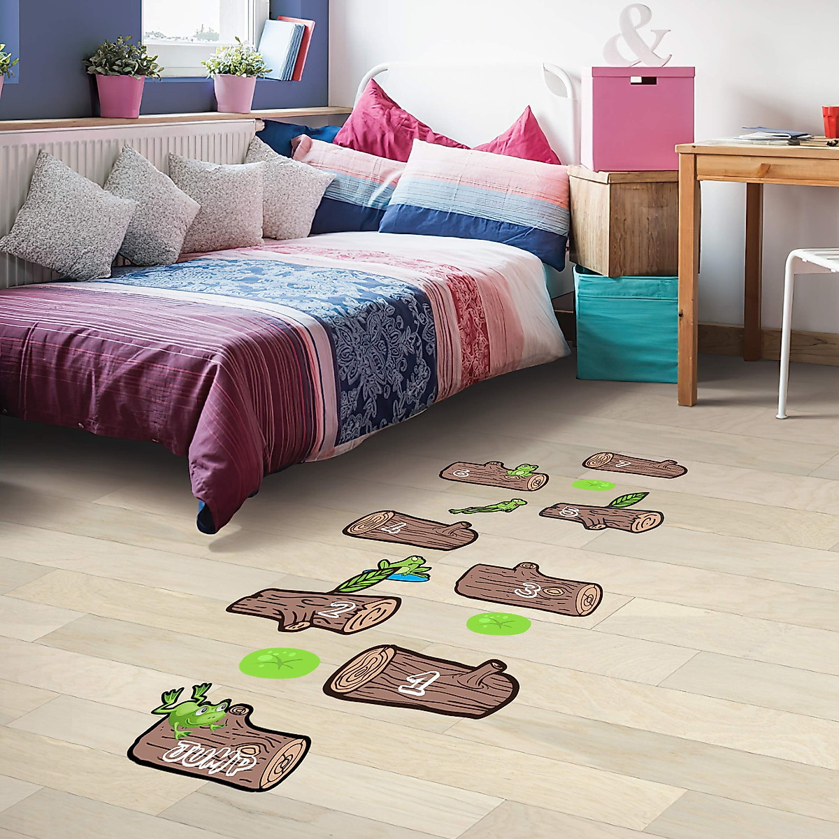 Sensory Path Floor Decals - Frog Hopping Game for Kids