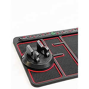 Uptrends Exchange 4-in-1 Non-Slip Phone Car Pad, Dashboard Phone Mat, 360 Degree Rotating Phone Holder, for Car Dash