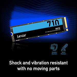 Lexar 1TB NM710 SSD PCIe Gen4 NVMe M.2 2280 Internal Solid State Drive, Up to 5000/4500 MB/s Read/Write (LNM710X001T-RNNNU)