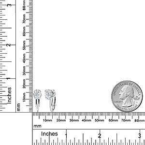 Gem Stone King 925 Sterling Silver Gemstone Birthstone Clip-On Earrings | Drop Earrings for Women | Oval 7X5MM | Gift For Women Mother Bridesmaids