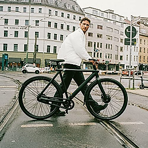 VanMoof S3 Ebike Unisex - Electric Bike 4 Speed, 150km Range, Top Speed: 15.5 mphh, 21Kg, 28” - Dark Color…