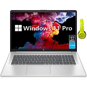 HP 17.3 Inch FHD Business Laptop, 13th Intel i5-1335U(Beat i7-1255U), 16GB RAM, 1TB SSD, Windows 11 Pro, Backlit Keyboard, Numeric Pad, HDMI, Silver, PCM