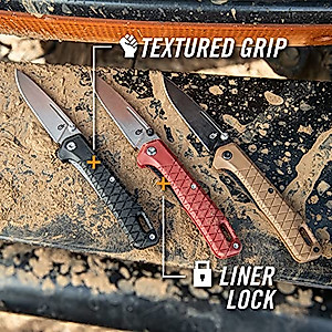 Gerber Gear Zilch Folding Pocket Knife, 3.1 Inch Plain Edge Blade, Coyote Brown