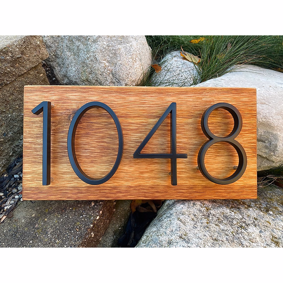 5 Inch House Numbers for Outside, Metal Modern Floating House Numbers, Garden Door Mailbox Decor Number with Nail Kit, Visibility Signage (Black 3)