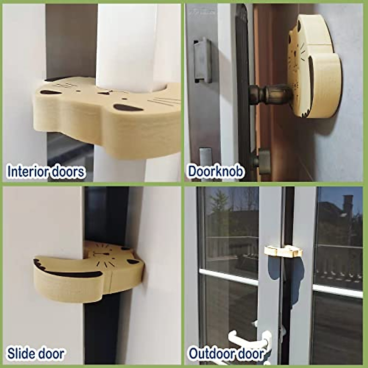 Giv Smil Finger Pinch Guard (Pack of 4) - Slamming Door - Prevent Finger Pinch lnjuries - Protect Child Fingers with Soft Foam Guard - Baby Proof Door Slam Stopper