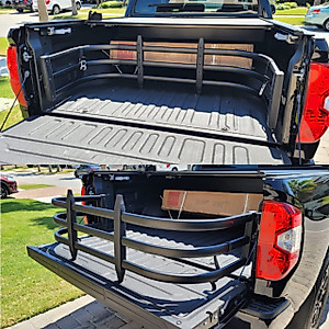 TKMAUTO Black Aluminum Truck Bed Extender for 2004-2023 Chevrolet Colorado & 2004-2022 GMC Canyon & 2012-2022 Nissan Frontier &2011-2023 Ford Ranger &2022-2023 Ford Maverick