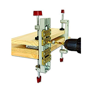 Milescraft 1311 Joint Pro Professional, Self-Clamping All Steel Doweling Jig - Quality - Includes 4 Guide Bushings for 1/4 in., 5/16 in. and 3/8 in. Dowels,Silver