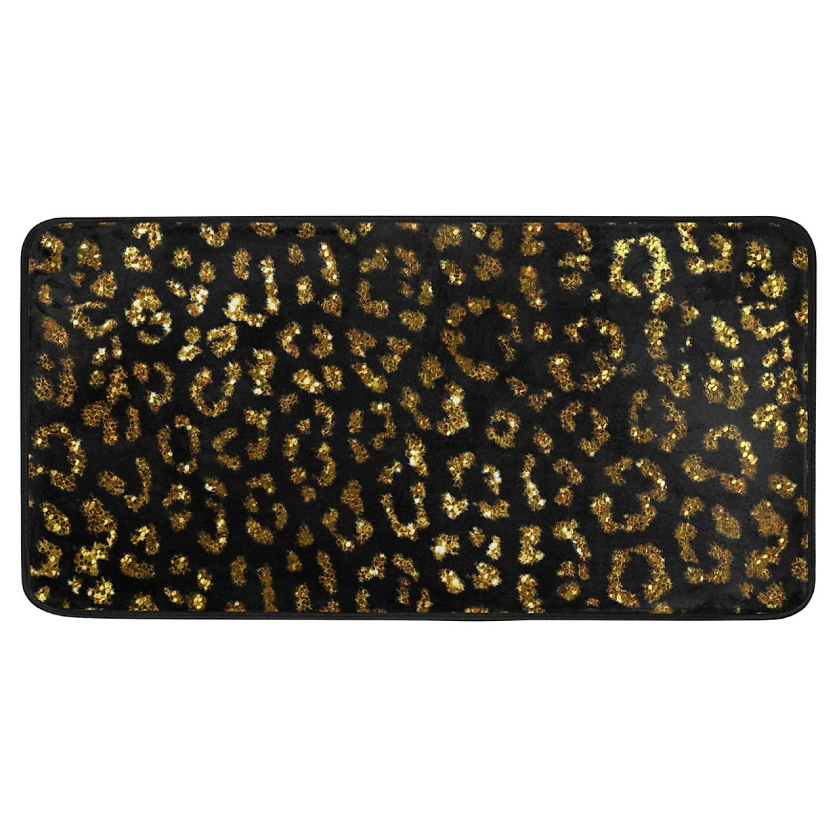Kitchen Rugs Leopard Print Animal Skin Design Non-Slip Soft Kitchen Mats Bath Rug Runner Doormats Carpet for Home Decor, 39" X 20"