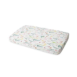 Red Rover Kids All-Cotton Muslin Fitted Crib Sheet- 52”x 28”x 9”- 100% Cotton – Machine Washable – Lightweight & Breathable – Playful Designs – Nursery, Crib, Bed – Unisex (Pastel Petal)