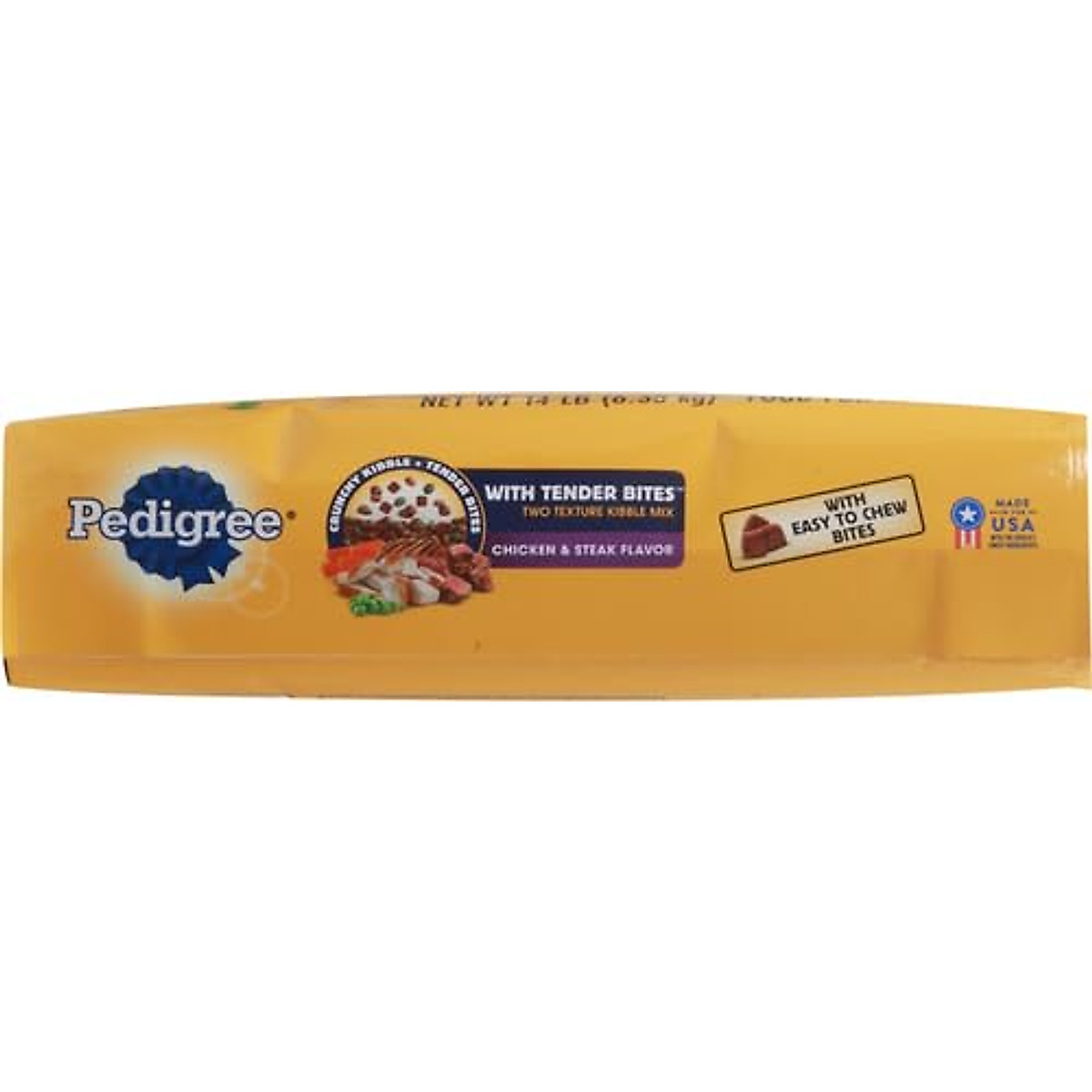 Pedigree with Tender Bites Complete Nutrition Adult Dry Dog Food, Chicken & Steak Flavor, 14 lb. Bag