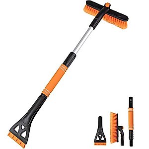 YunGuoGuo Car Snow Brush and Detachable Ice Scraper Extendable Snow Brush with Squeegee and Snow Mover for Car Auto SUV Truck Windshield Windows
