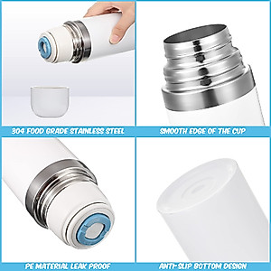 Geiserailie 4 Pack Sublimation Tumblers Cups 12 oz Blank Vacuum Stainless Steel Tumblers with Lids White Sublimation DIY Coffee Travel Mug for Office Travel Outdoors