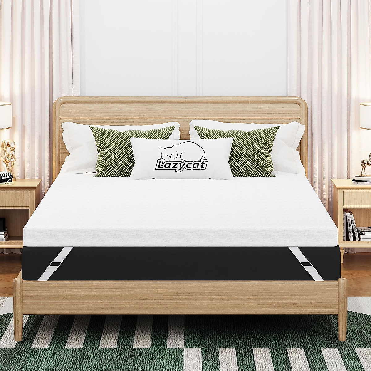 3 Inch California King Mattress Topper,Memory Foam Mattress pad with Removable & Washable Cover,Relieve Back Pain, Soft Firmness Feel for Bunk Bed,CertiPUR-US Certified