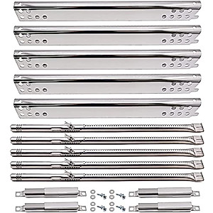 Yiming Grill Replacement Parts for Charbroil Performance 5 Burner 463347519, Charbroil 463347017, 463335517, 463276517, 463244819 Grill Models, Heat Plates, Burners, Carryover Tubes Replacement.
