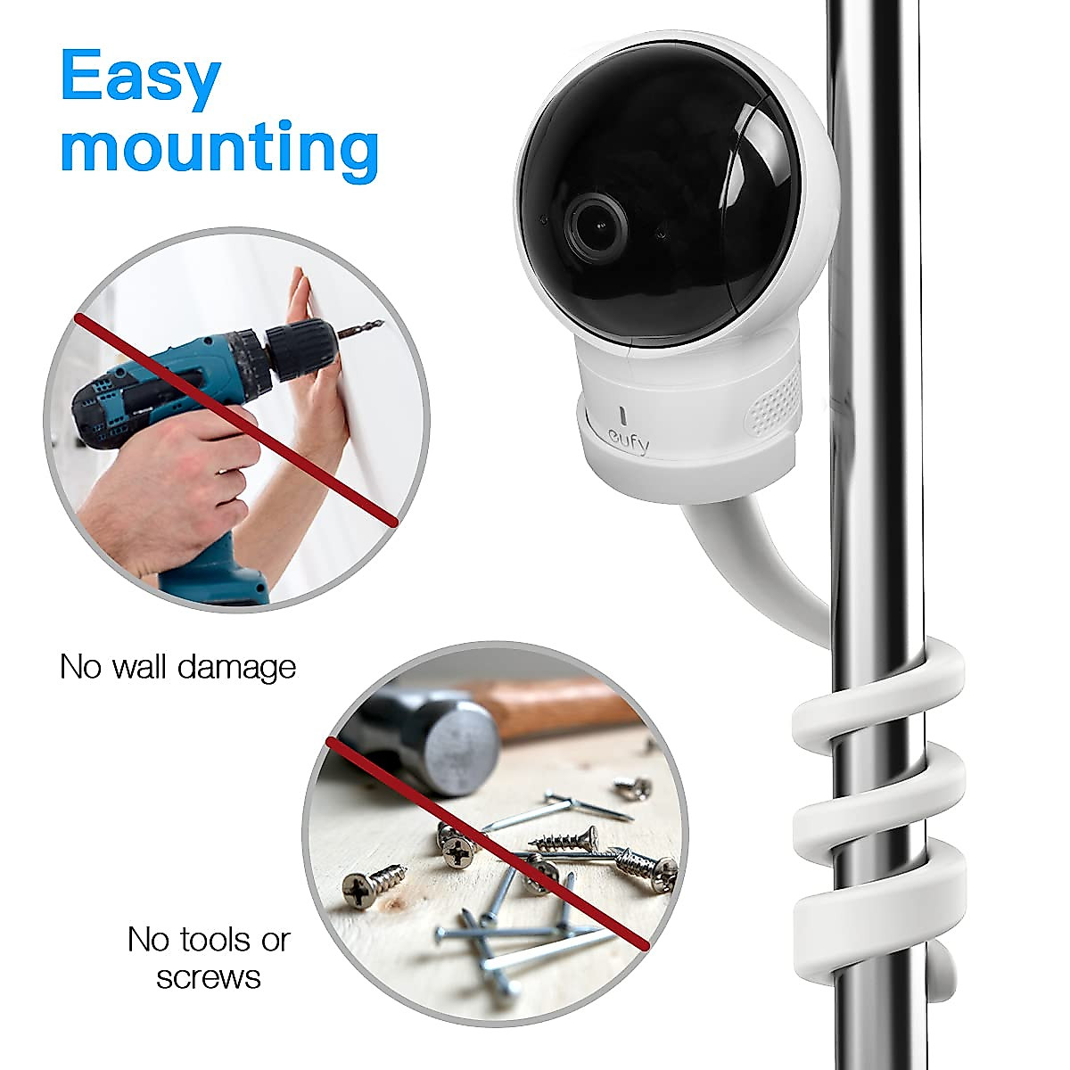 VOMENC Baby Monitor Mount, Compatible with Eufy Spaceview/Spaceview Pro/Spaceview S Baby Monitor-Suitable for Eufy Baby Monitor Mounting Bracket