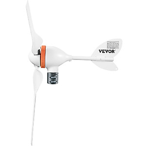 VEVOR Wind Turbine Generator, 12V/24V Wind Turbine Kit, 500W Wind Power Generator with MPPT Controller 5 Blades Auto Adjust Windward Direction Suitable for Terrace, Marine, Motor Home, Chalet, Boat