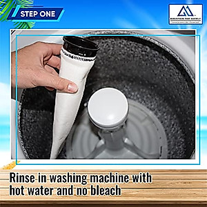 2.75 inch Filter Sock - 4 Pack Waterbox Compatible Filter Socks with Black Rim; Eshopps Compatible; 225 Micron Filter Sock; Saltwater Aquarium Filter Sock; Compatible with Freshwater and Saltwater