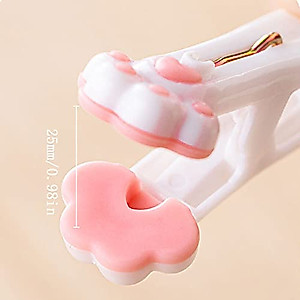 24Pcs Plastic Clothes Clip Cute Cat Claw Clothes Clip, Cute Cat Claw Pattern, Fixing Clip, Clothes Pin, Seamless Clothes Nail, Bag Clip, Food Packaging Clip (Pink)