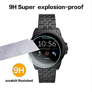 GGOOIG 4-Pack for New Fossil Men's Gen 5E 44mm Screen Protector, 2.5D 9H Hardness Tempered Glass Screen Protector for Fossil Men's Gen 5E 44mm Smartwatch