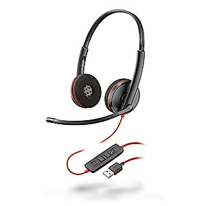 Plantronics - Blackwire 3220 - Wired Dual-Ear (Stereo) Headset with Boom Mic - USB-A to connect to your PC and/or Mac
